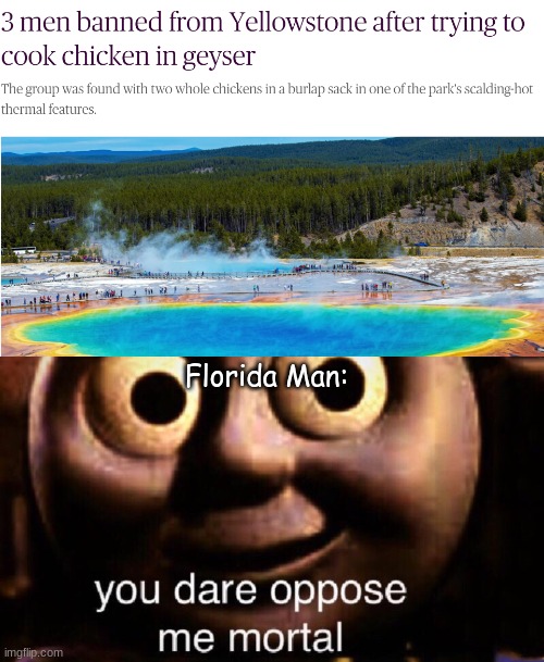 They have opposed us Florida Men... - Imgflip