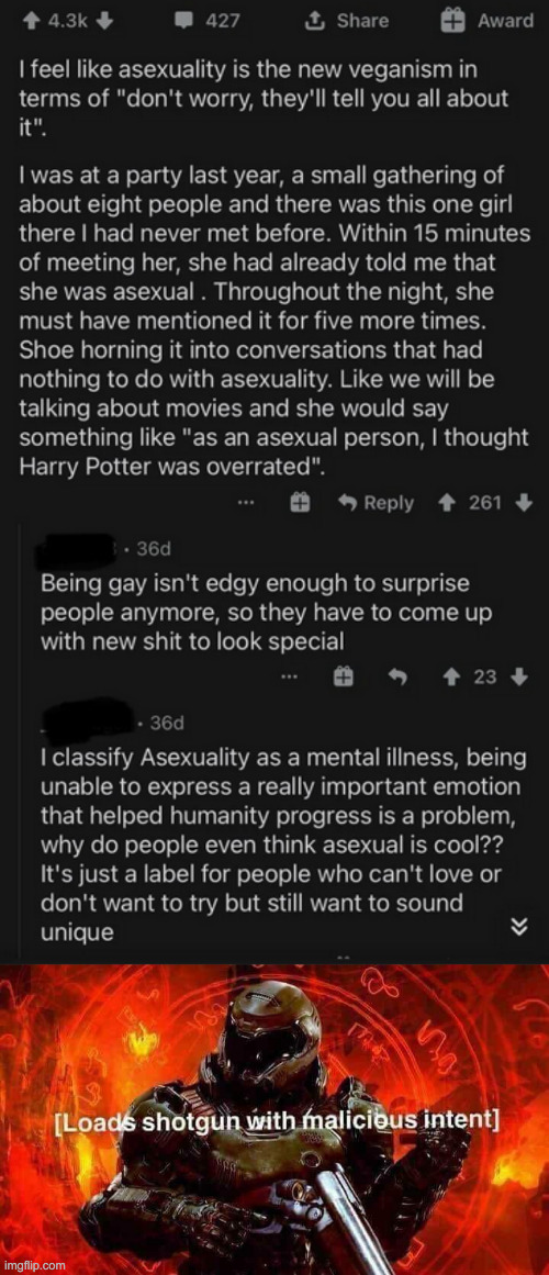 Image tagged in loads shotgun with malicious intent - Imgflip