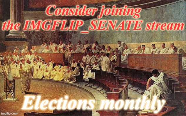 Want to become a senator? Consider joining The Senate today! - Imgflip