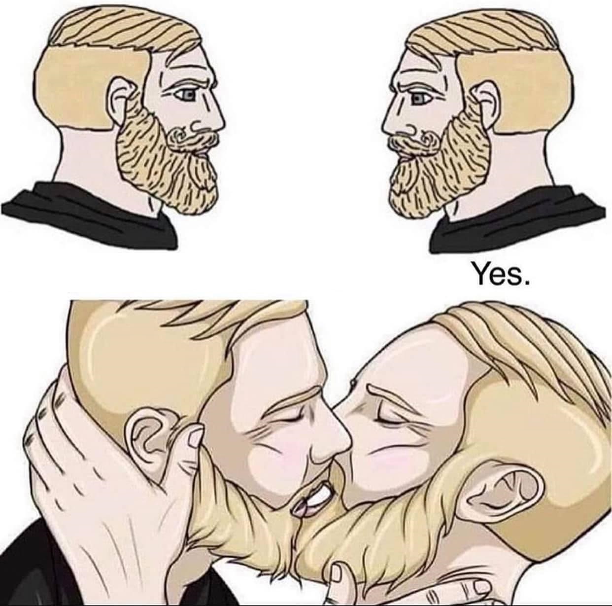 Men Kissing Blank Template Imgflip