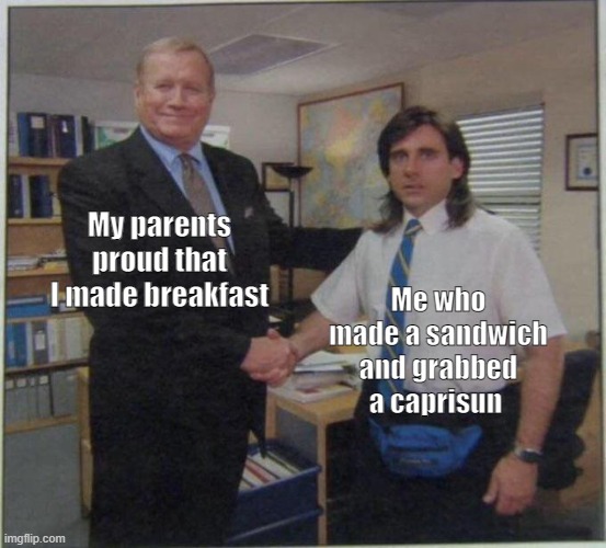 Michael Scott Handshake Meme Template