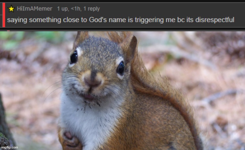 jeez, sorry lol. I said "oh gawd" lmfao - Imgflip