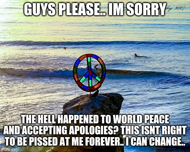 peace sign ocean - Imgflip