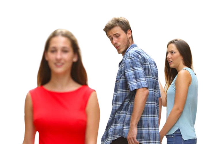 Distracted Boyfriend Transparent Blank Template Imgflip