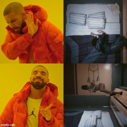 Panam cyberpunk2077 sleep creep - Imgflip