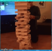 Way to Jenga the TV Dude - Imgflip