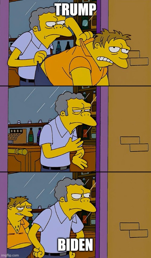 Moe throws Barney - Imgflip