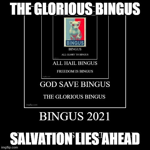 GLORY TO BINGUS - Imgflip