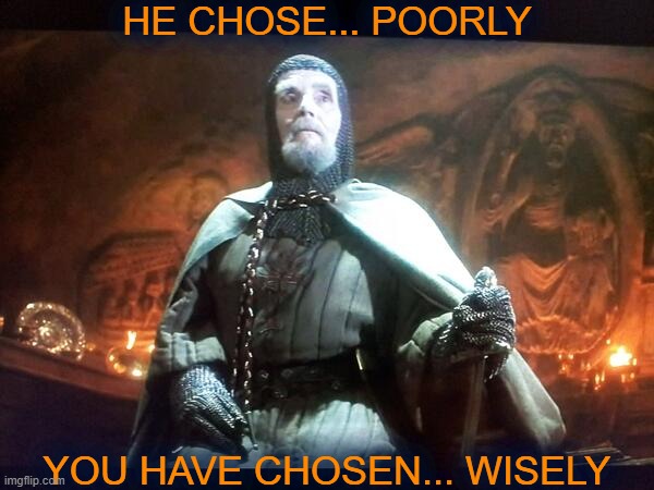 Indiana Jones grail knight - Imgflip