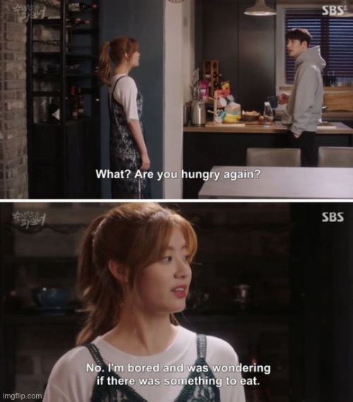 I always go to the kitchen to find food to eat when I’m bored :’] - Imgflip