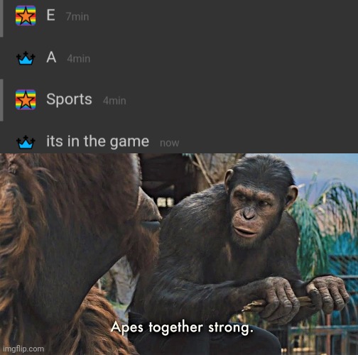 Image tagged in ape together strong - Imgflip
