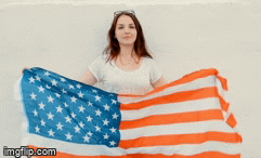 Girl dancing with American flag - Imgflip