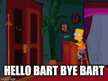 Hello bart adios bart - Imgflip
