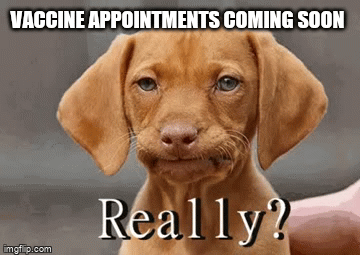 Vaccine Appointment - Yeah Right... - Imgflip
