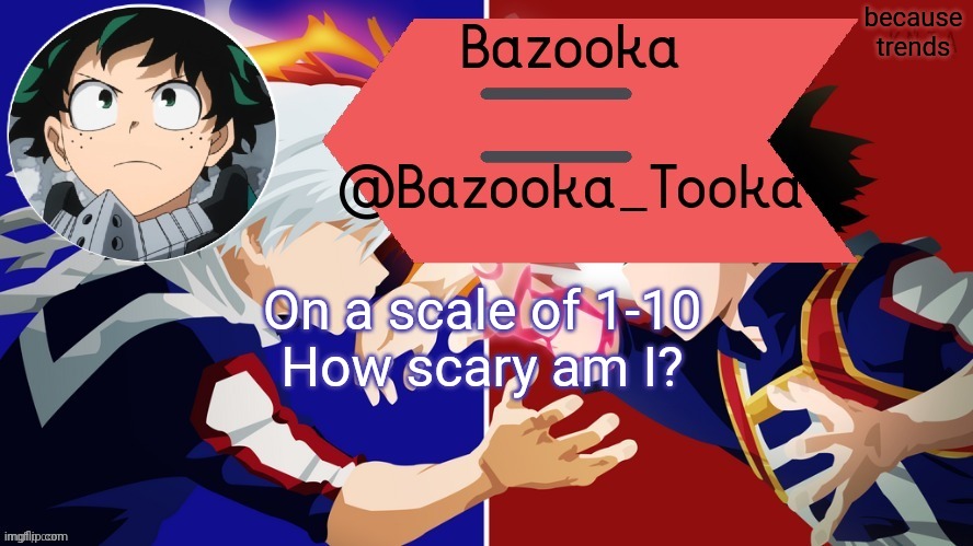 Bazooka's Deku vs. Todoroki template - Imgflip