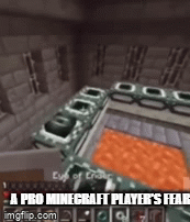 a pro minecraft player's fear - Imgflip