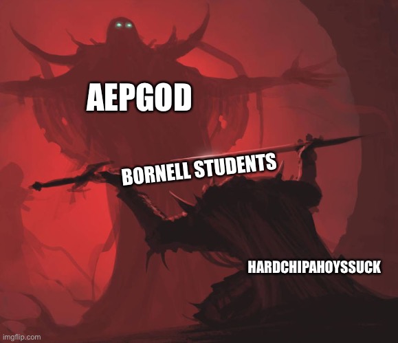 Man giving sword to larger man - Imgflip