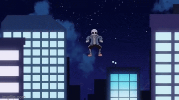 sans falls to his death - Imgflip