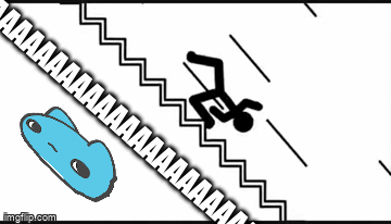 Falling down the stairs - Imgflip