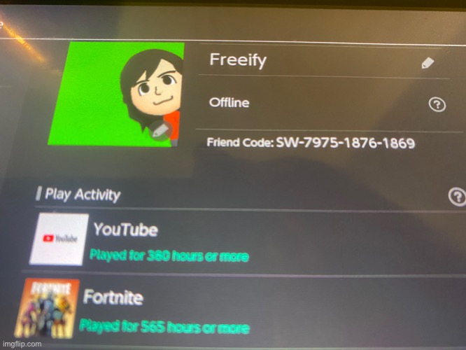 Nintendo switch friend code reveal - Imgflip