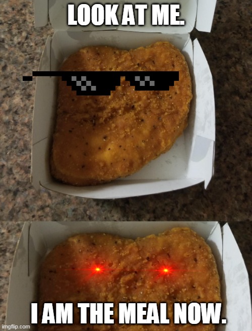 Ordered my kid a 6 piece nugget meal, this is what he got in his nugget ...