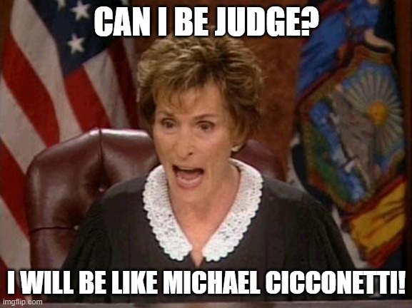 Judge job application. (PS. Michael A. Cicconetti gives creative ...