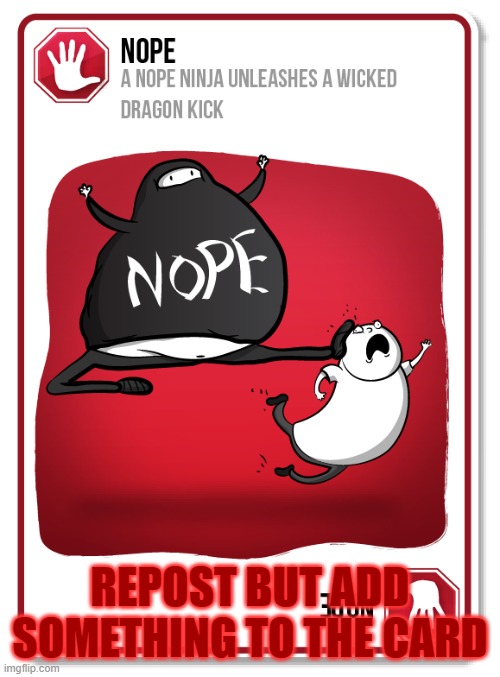 Exploding Kittens Nope Card - Imgflip