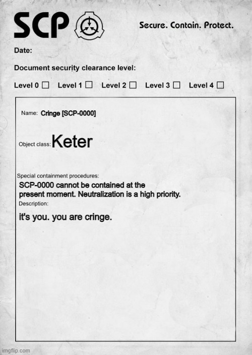 SCP document - Imgflip