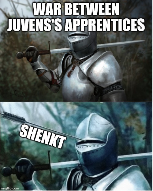Knight with arrow in helmet - Imgflip