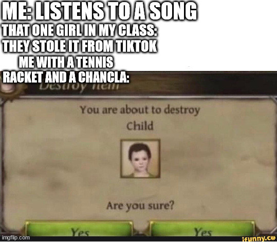 Stop saying that every song is from tiktok tiktok addicts! - Imgflip