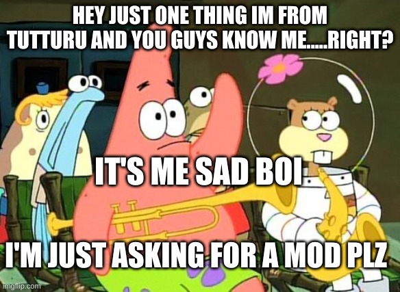 Patrick Raises Hand - Imgflip