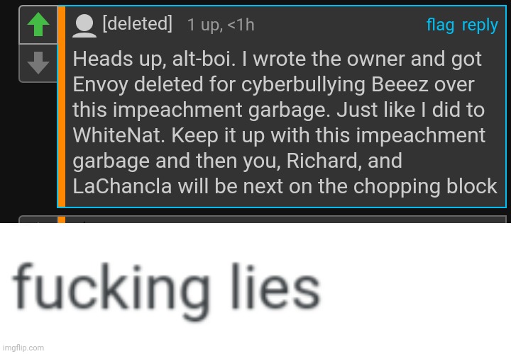 Image tagged in fucking lies - Imgflip