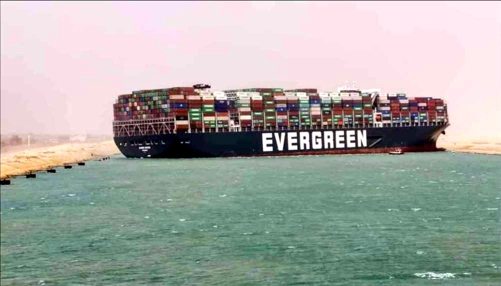 Evergreen Container Blocked Ship Suez Canal Blank Template Imgflip