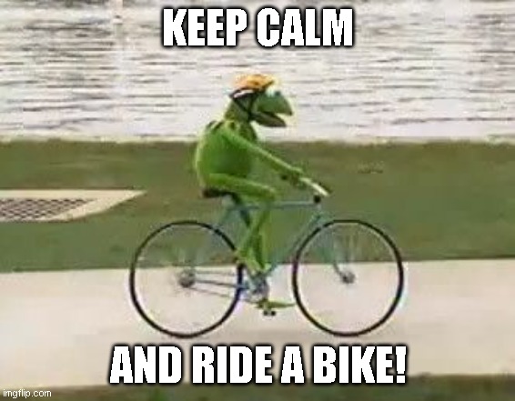 kermit riding a bike - Imgflip