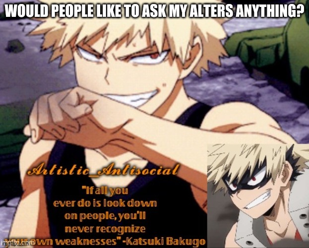 Would anyone want to know more about the alters? - Imgflip