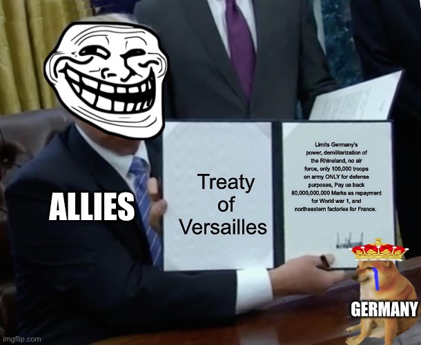 Treaty of Versailles (Colorized) - Imgflip