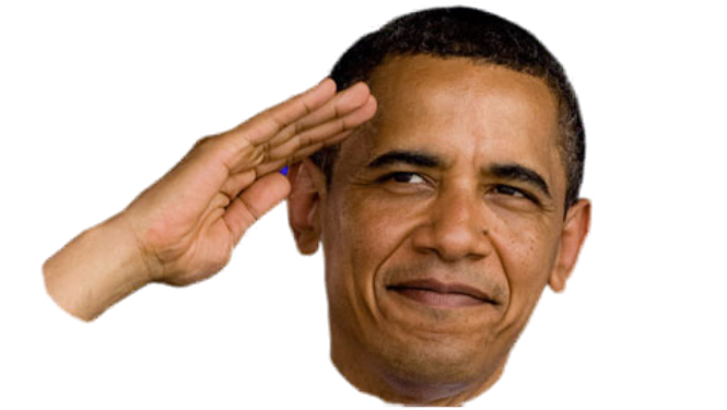 Obama Salute Transparent Blank Template Imgflip