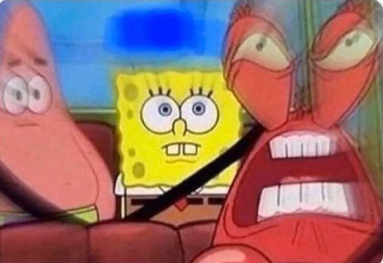 Screaming Mr Krabs Blank Template Imgflip