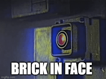brick in face - Imgflip