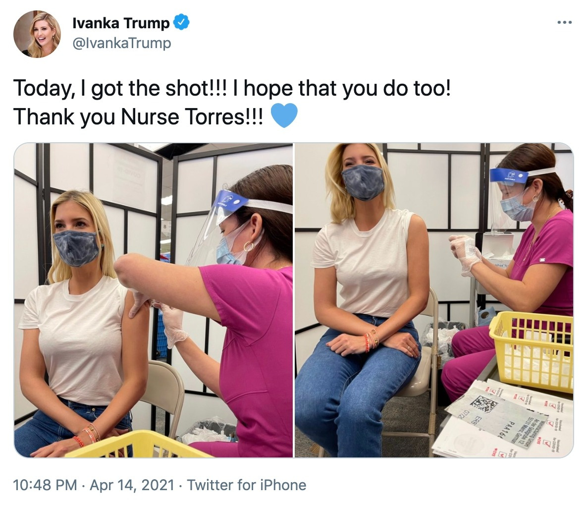 Ivanka Trump vaccinated Blank Template - Imgflip