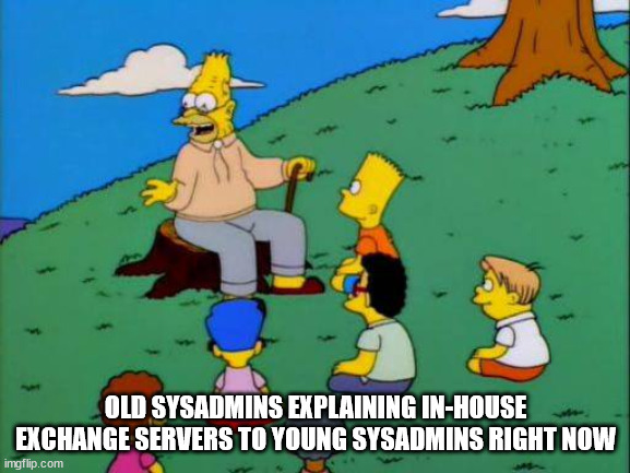 Simpsons grandpa with kids - Imgflip