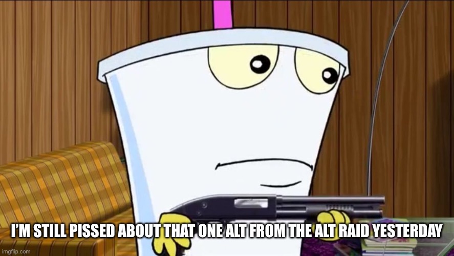 Master Shake holding a shotgun - Imgflip
