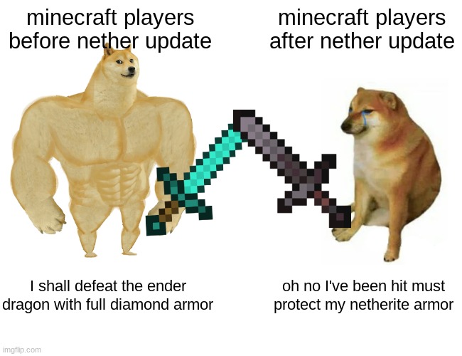 this is what the nether update has done - Imgflip