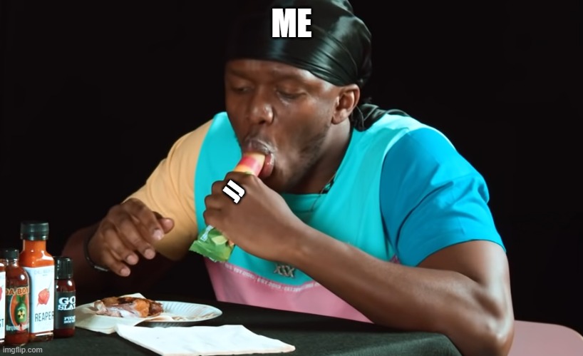 JJ sucking on ice cream - Imgflip