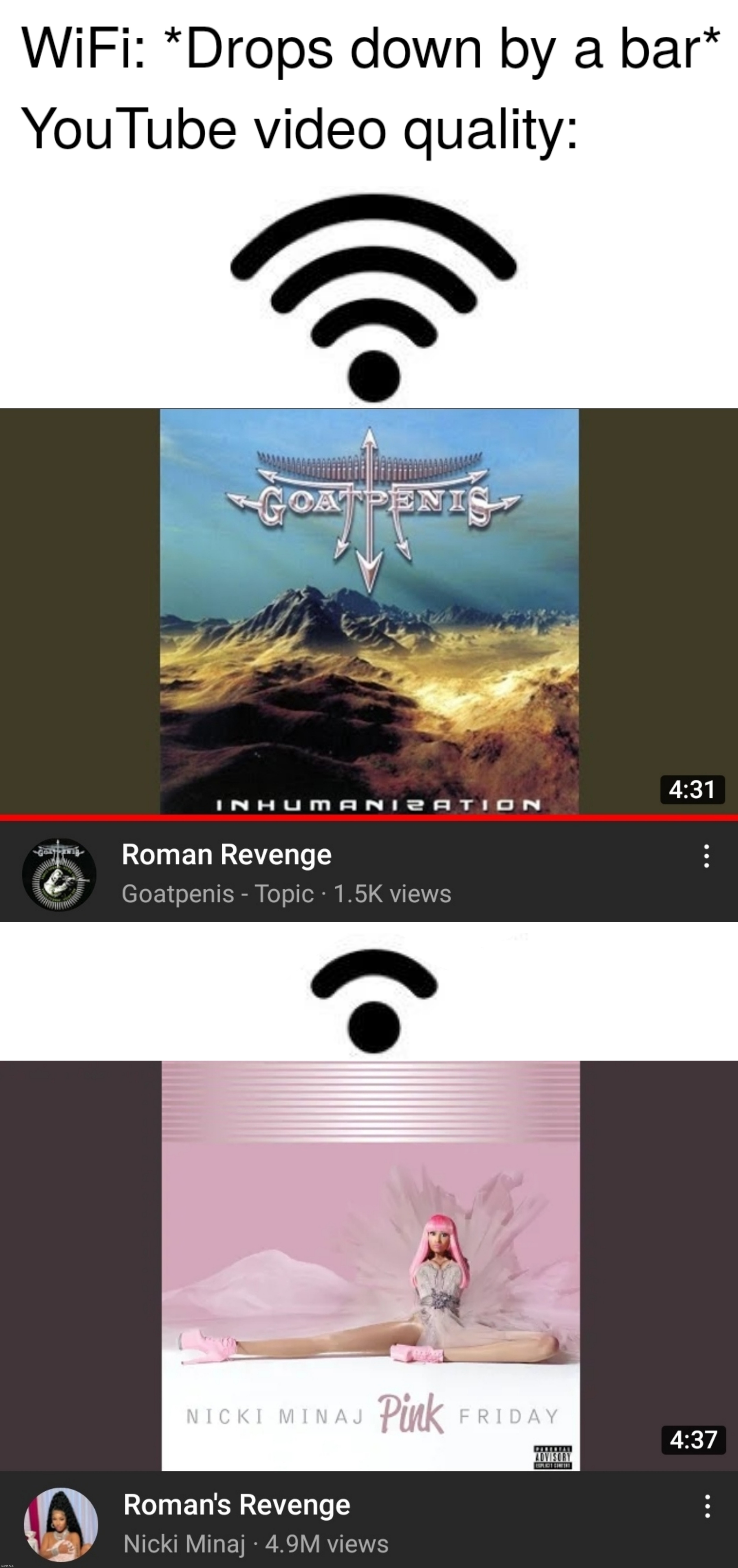 Hint: Goatpenis made that song on 2004 before Nicki. - Imgflip