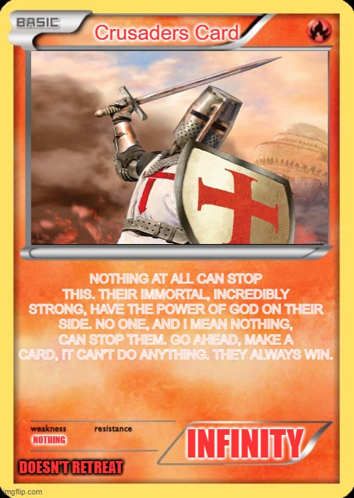 Crusaders card - Imgflip