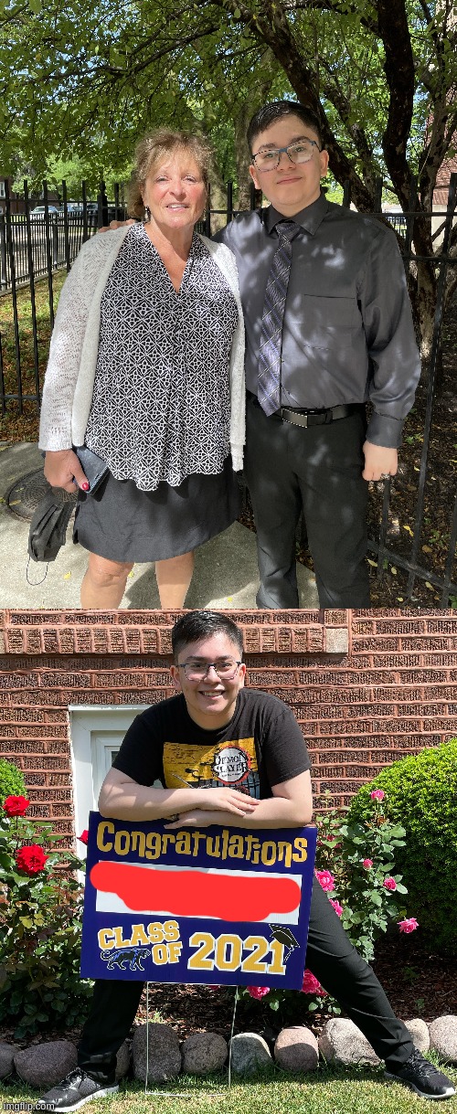 Yer boi with his pre-k teacher ;-; - Imgflip