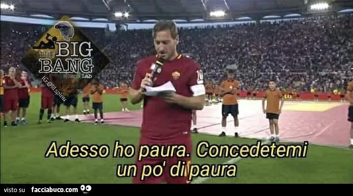 Totti paura Blank Template - Imgflip