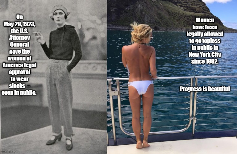 Image tagged in women,pants,topless - Imgflip