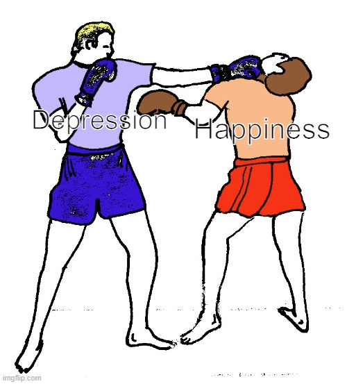Blue boxer knocks out red boxer - Imgflip